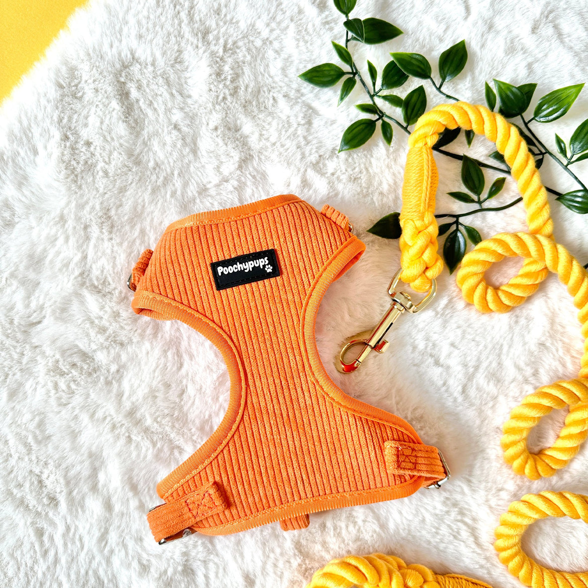 Brown Corduroy Adjustable Harness – PoochyPups - Dog Harnesses & Toys